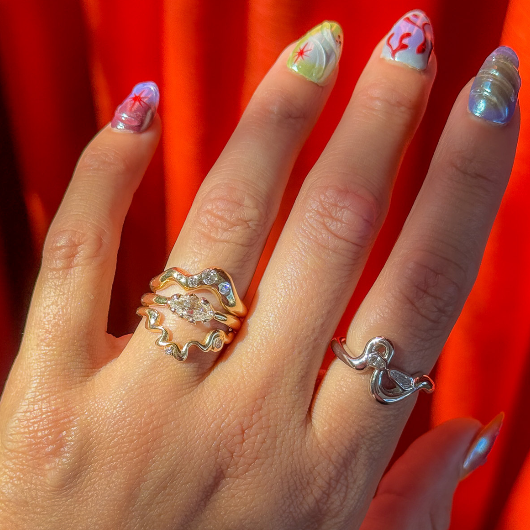 The Ripple Ring Design | Funky Playful Jewelry – Crevette Design Studio